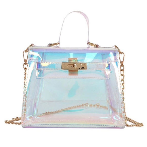 Bags | Brand New Pvc Iridescent Crossbody Bag | Poshmark